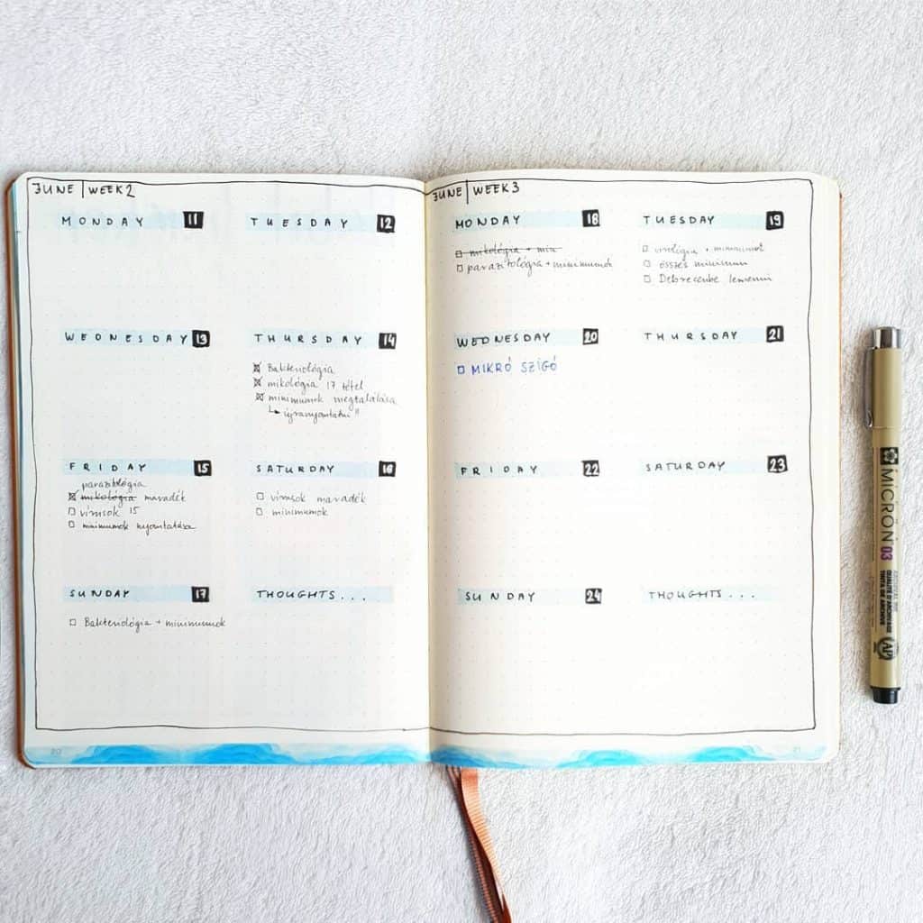 32 Easy Minimalist Bullet Journal Weekly Spreads to Try Right Now