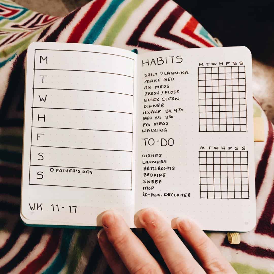 32 Easy Minimalist Bullet Journal Weekly Spreads To Try Right Now
