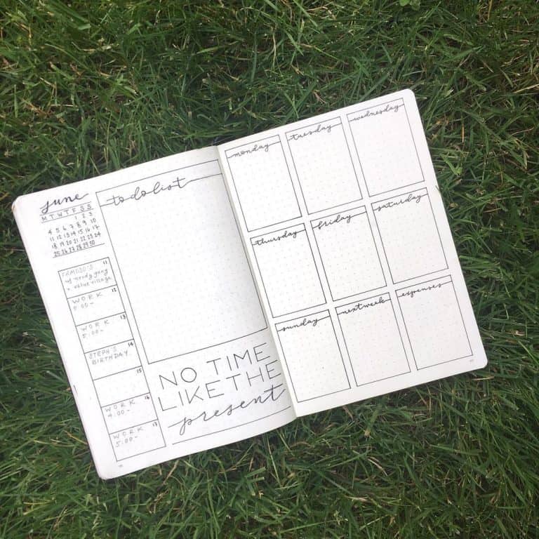 32 Easy Minimalist Bullet Journal Weekly Spreads to Try Right Now