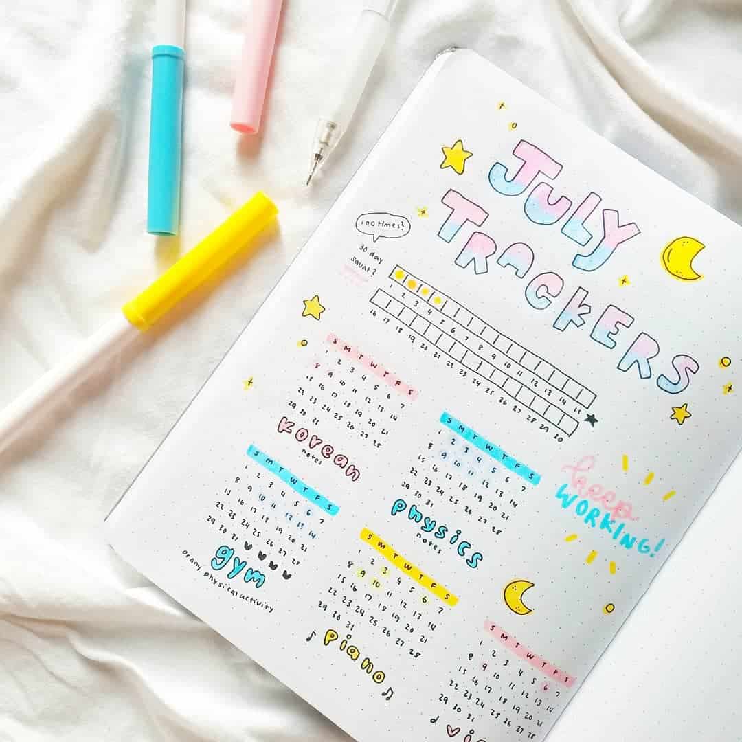 25 Bullet Journal Habit Trackers to help you build better habits