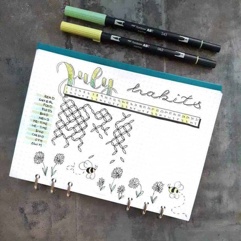 25 Bullet Journal Habit Trackers to help you build better habits